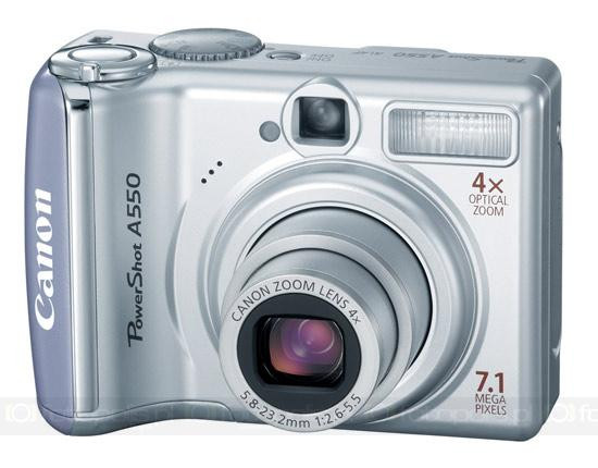 Canon PowerShot A550 - wyższy numer, skromniejsze wyposażenie ...